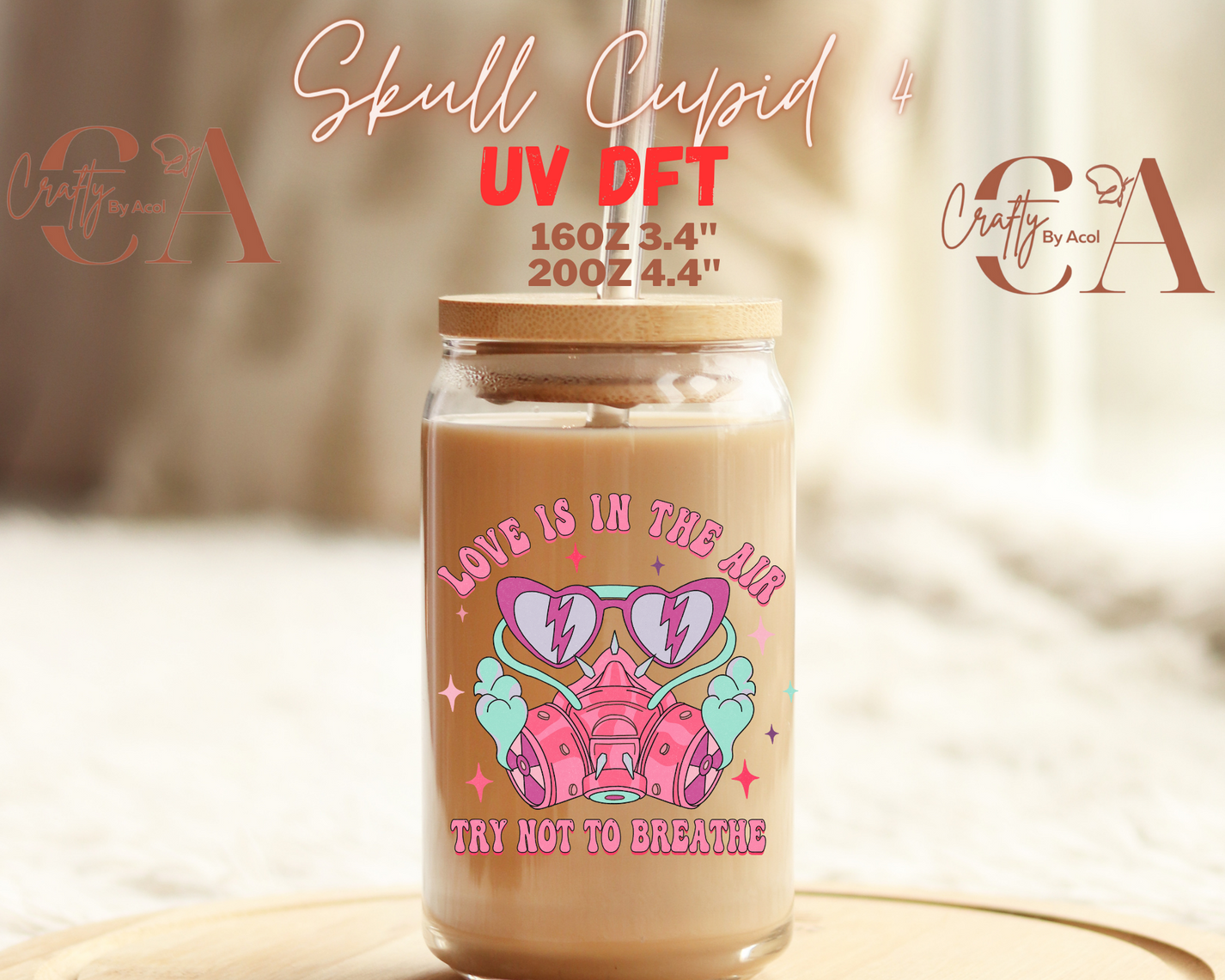 Skull Cupid Decal UV DFT Decal – CRAFTYCUPSBYACOL